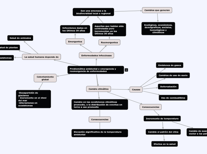 Problemática ambiental y emergencia y reem...- Mind Map